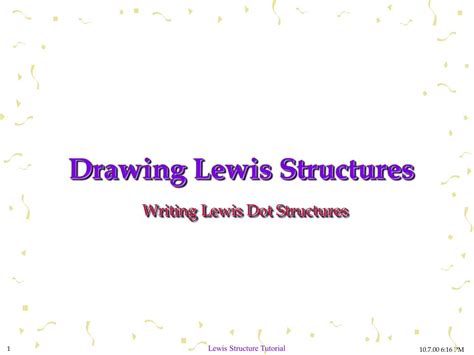 PPT Drawing Lewis Structures Writing Lewis Dot Structures PowerPoint Presentation ID