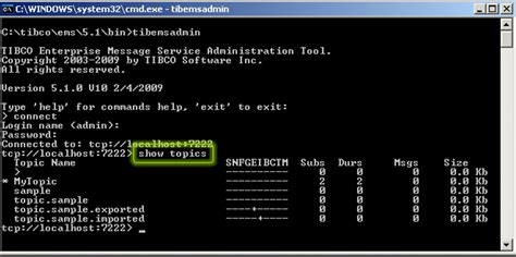 Tibco Ems Admin Propertiescommands Tibco Expert