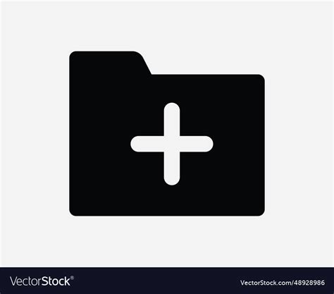 Add Folder Icon New File Document Plus Sign Symbol