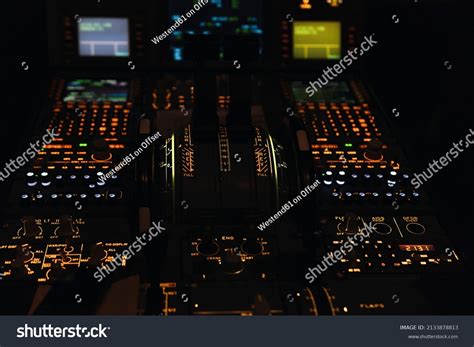 Push Buttons On Control Panel Illuminated Stock Photo Shutterstock