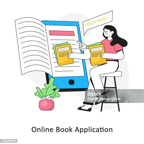 온라인 도서 응용 프로그램 플랫 스타일 디자인 벡터 일러스트 레이 션 스톡 일러스트 공부에 대한 스톡 벡터 아트 및 기타 이미지 공부 교육 남자 Istock