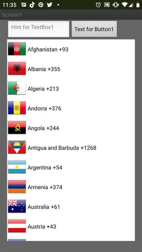 Suggestion Country Code Picker Extension Extensions Mit App Inventor Community