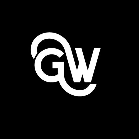 Premium Vector Gw Letter Logo Design On Black Background Gw Creative