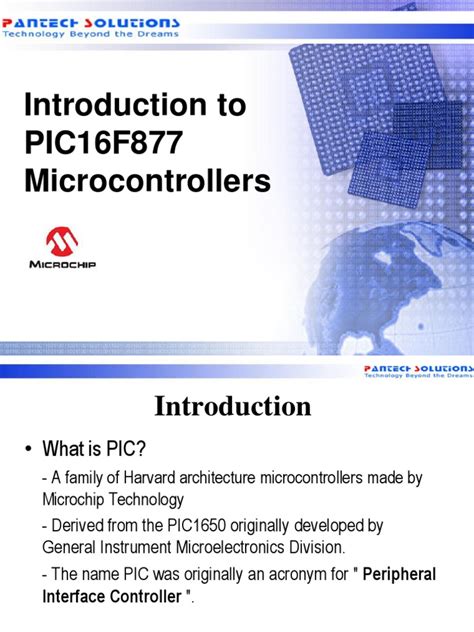 Introduction To Pic16f877 Microcontrollers Pdf Pic Microcontroller Analog To Digital Converter