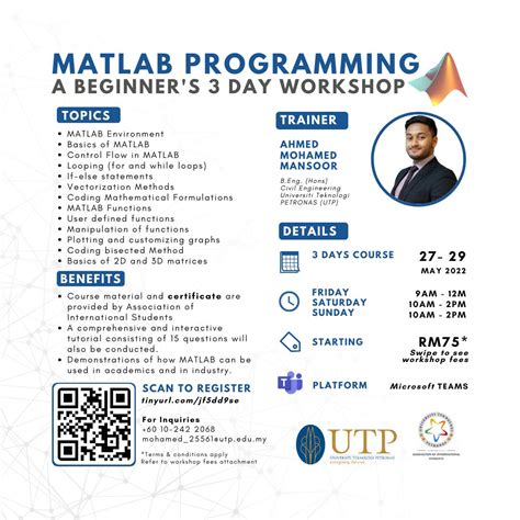 Ahmed Mohamed Mansoor On Linkedin New Dates For The Next Matlab Workshop Are Out For Inquiries