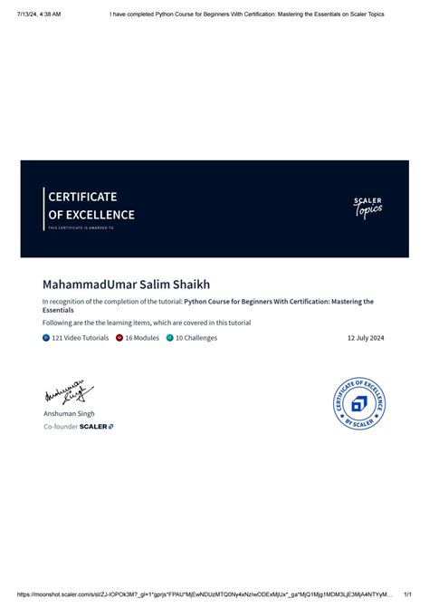 Umar Shaikh On Linkedin Python Programming Learningjourney Certification Upskilling