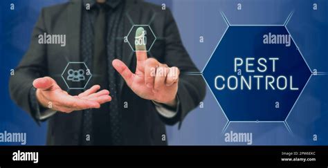 Text Sign Showing Pest Control Internet Concept Killing Destructive