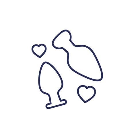 Premium Vector Anal Plugs Sex Toys Line Icon