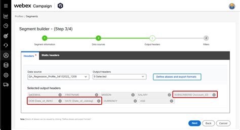 Define Aliases And Export Formats