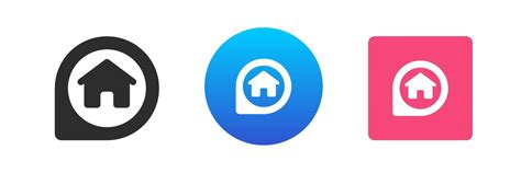 House Building Map Pointer Travel Destination Gps Location Route Navigation Icon Set Flat