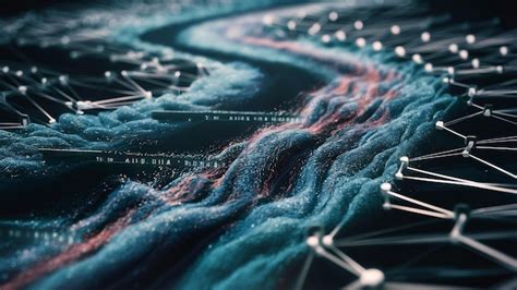 Premium Photo Abstract Digital Matrix Particles Flow Digital Data Connection Technology Concept