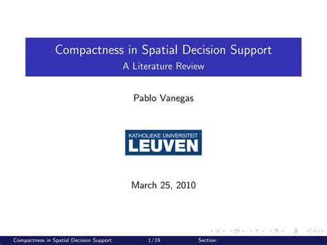 Compactness In Spatial Decision Support A Literature Review Pablo Compactness In Spatial Decision Support A Literature Review Pablo