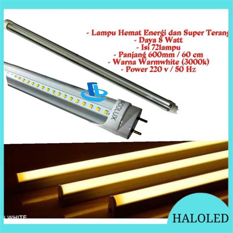 Jual Lampu Tl T Led Cm Watt Lampu Bening Warm White Shopee Indonesia