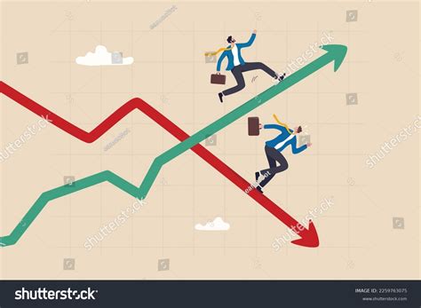 Profit Loss Investment Direction Economic Forecast Stock Vector