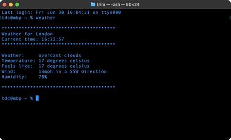 Creating A Python Weather App For Terminal The Darker Corner