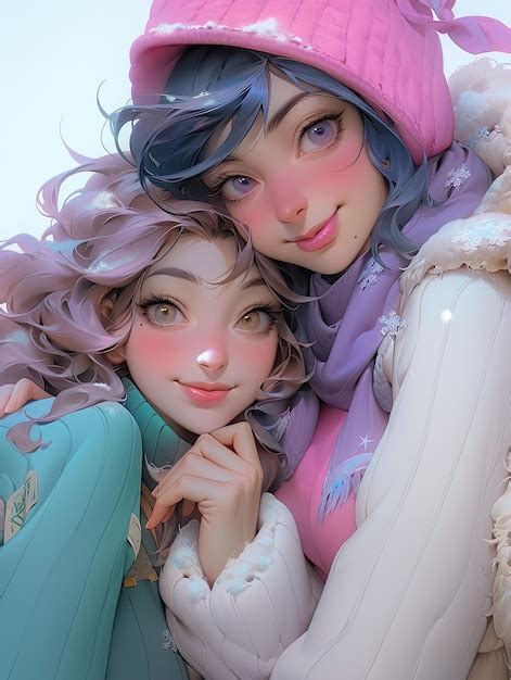 Premium Ai Image Girl Couple In Love And Happy