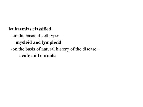 Acute Myeloid Leukemia Classification Pptx