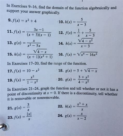 Solved X X х X In Exercises 916 Find The Domain Of The