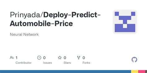 Github Prinyadadeploy Predict Automobile Price Neural Network
