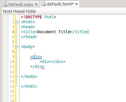 Asp Net MonoDevelop HTML Tag Matching Error Stack Overflow