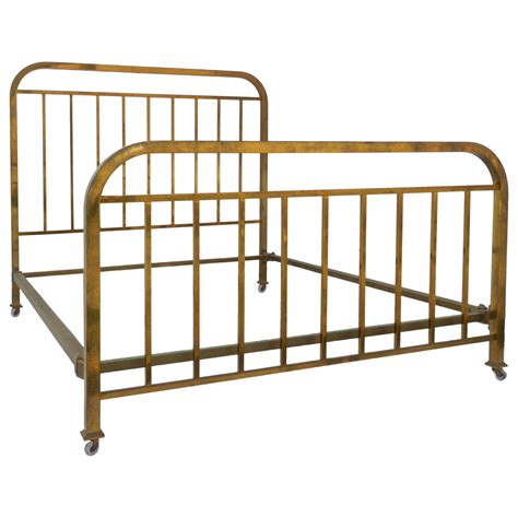 Brass Bed Us Queen Uk King Size Art Deco French C1930 Mid Century At