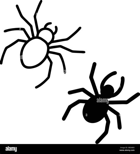 Vector Illustration Of Spiders On White Background Stock Vector Image