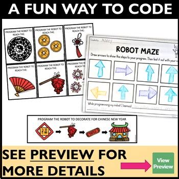Chinese New Year Coding Mat Robot Mouse Bee Dash Code STEM Activities