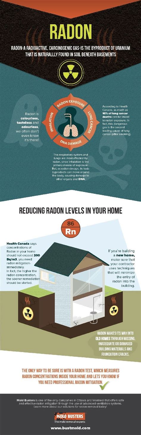 Radon Gas And How To Reduce Radon Levels In Your Home Infographic Radon Gas Radon What Is
