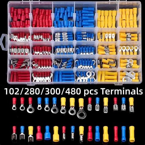 102280300480pcs Wire Connector Kit Male Female Insulated Terminals Cold Crimp Terminals
