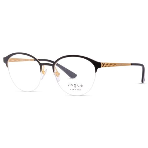 Vogue Womens Round Half Rim Eyeglass Frame Vo4176 352 Optic One Abu