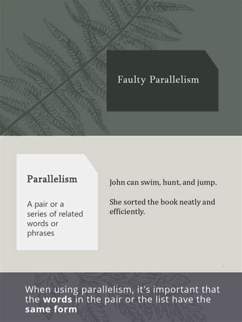 Faulty Parallelism Pdf Syntax Grammar