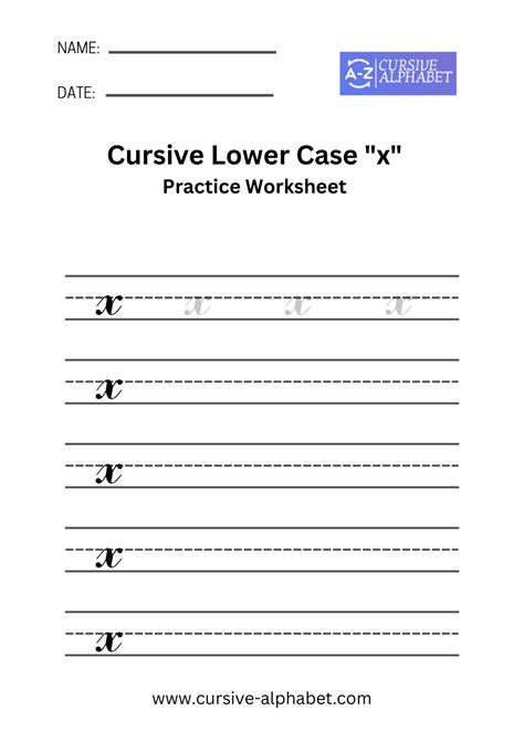 How To Write A Lowercase Cursive X