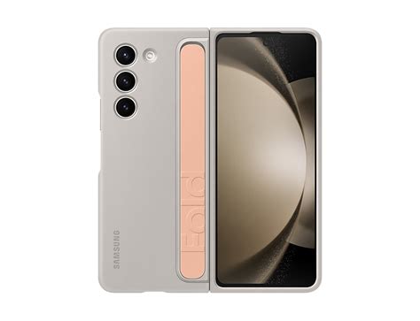 갤럭시 Z 폴드5 스탠딩 케이스 With 스트랩 크림 Ef Mf946cuegkr Samsung 대한민국