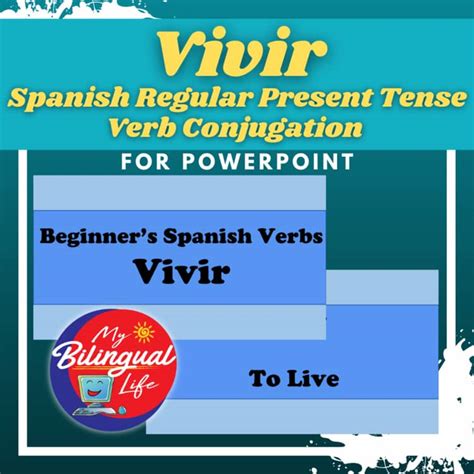 Vivir Spanish Regular Present Tense Verb Conjugation For Powerpoint