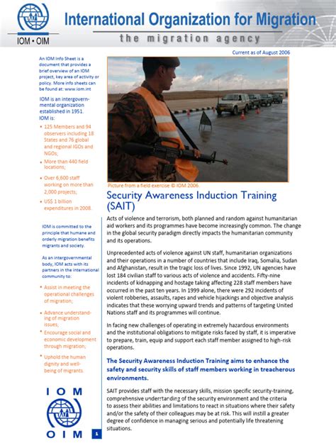 Securityawarenessinductiontraining Pdf International Organization For Migration Securityawarenessinductiontraining Pdf International Organization For Migration