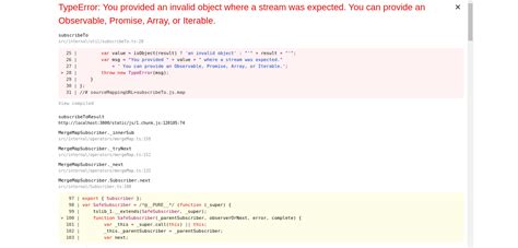 reactjs typeerror you provided an invalid object where a stream was