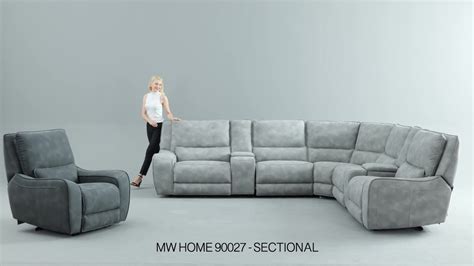 Manwah Cheers Electric Reclining Sectional Sofas Living Room Furniture