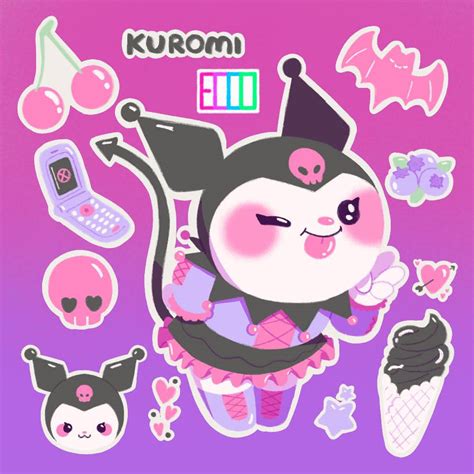Kuromi Stickers By Eccoartist On Deviantart