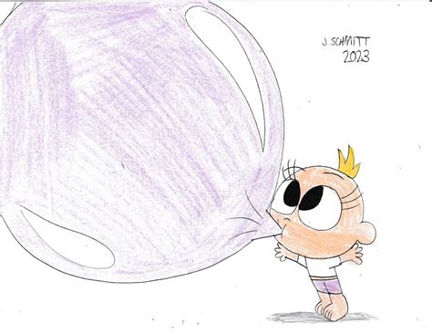 Lily Loud Blows A Big Bubblegum By Toonguy971st On Deviantart