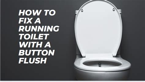 How To Fix A Running Toilet With A Button Flush Taps And Toilets