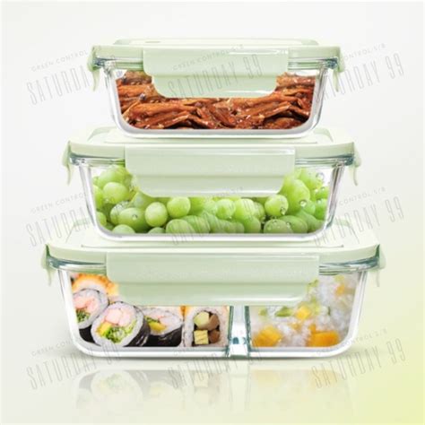 Glass Lunch Box Bekas Simpanan Kaca Bekas Simpan Gelas Glass Food