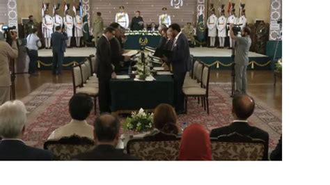 24 Member Caretaker Cabinet Takes Oath Islamabad Post
