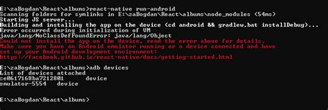 React Native Doesnt Recognize My Phoneemulator · Issue 20912