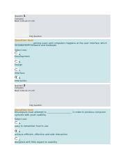Introduction To Human Computer Interaction Quiz 1 To Quiz 2 Docx Question 1 Complete Mark 1 00