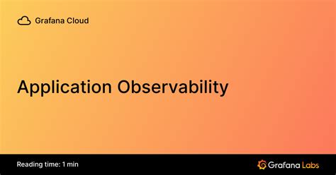 Application Observability Grafana Cloud Documentation
