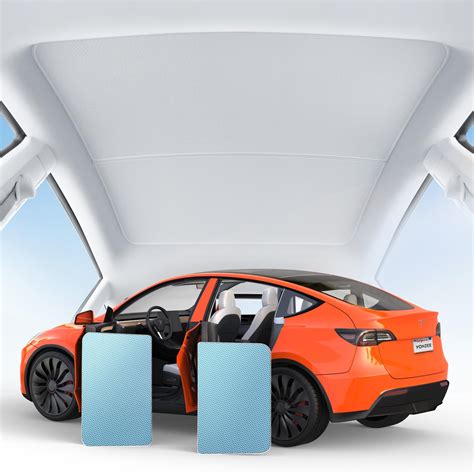 Yonzee Blue Ice Crystal Roof Shade Yonzee Sunshade Roof For Tesla Model