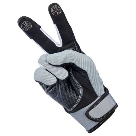 Biltwell Baja Black Grey Motorcycle Gloves