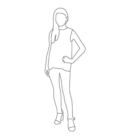 Premium Vector A Woman In A Black And White Outfit With The Word