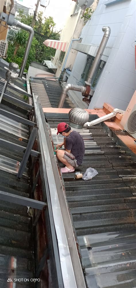 รางสแตนเลสพับตามแบบเกรด304 รอดฤทธิ์ การช่าง รางน้ำฝน รางน้ำสแตนเลส ปล่องดูดควัน ลูกหมุน