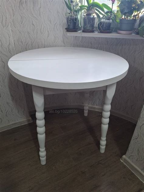 Нова кръгла разтегателна маса Маса Мебели за дома и офиса Сливен